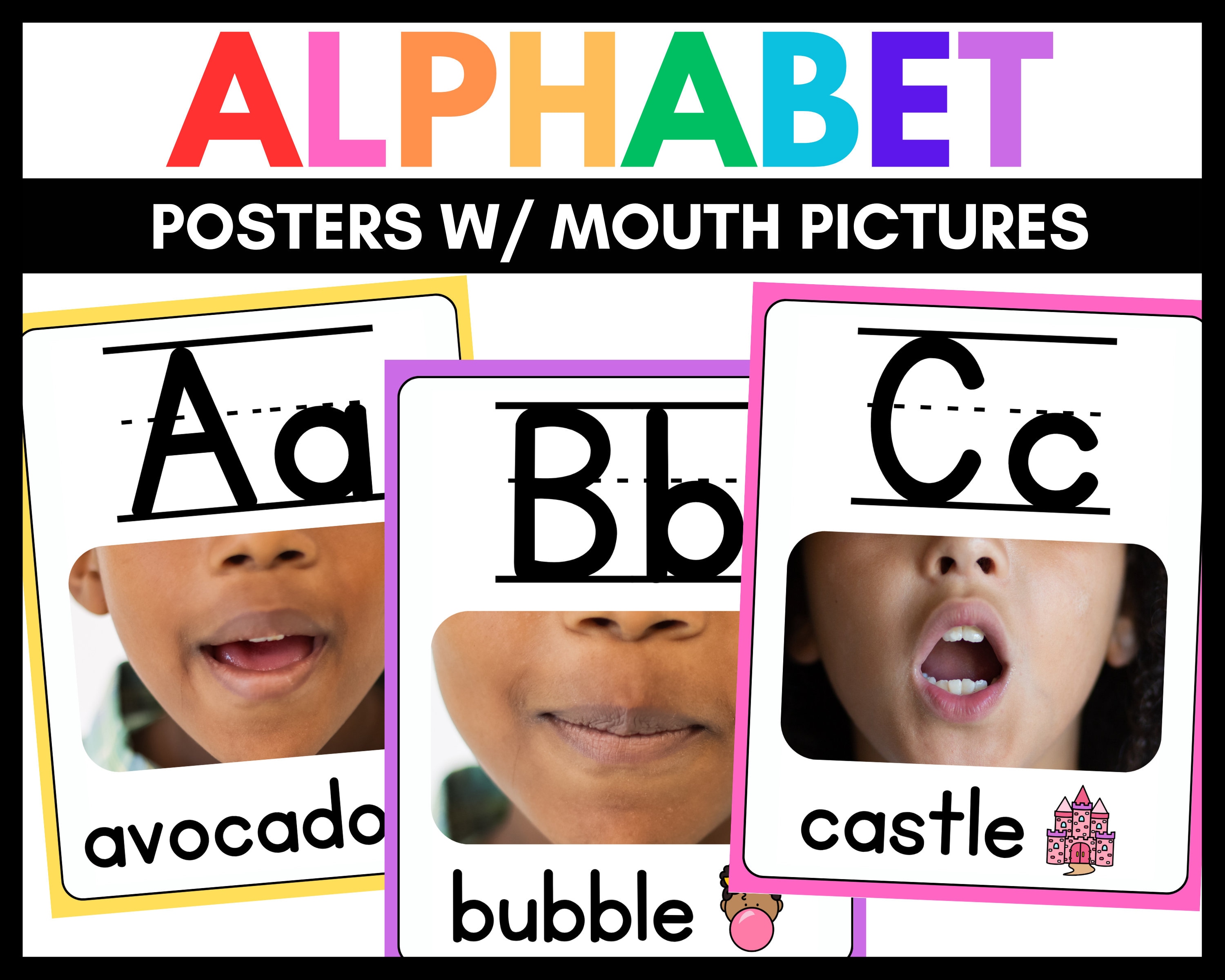 Alphabet Classroom Posters Science of Reading - Colorful Classroom ...