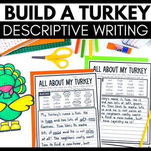 Writing Center Activity - Thanksgiving - Descriptive Writing - Build a ...