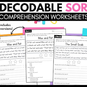 Decodable Passages With Comprehension Questions - Science of Reading ...