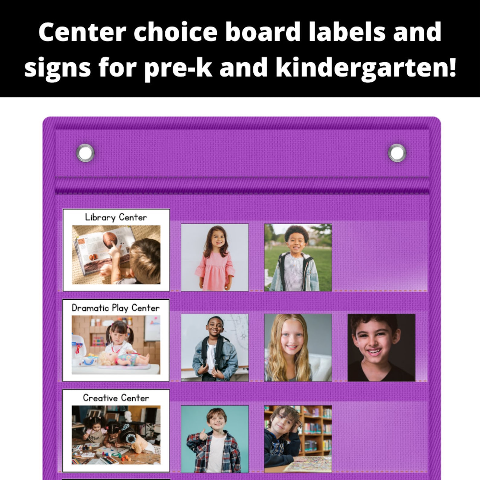 Center Signs and Choice Board Labels for Preschool Pre-k and ...