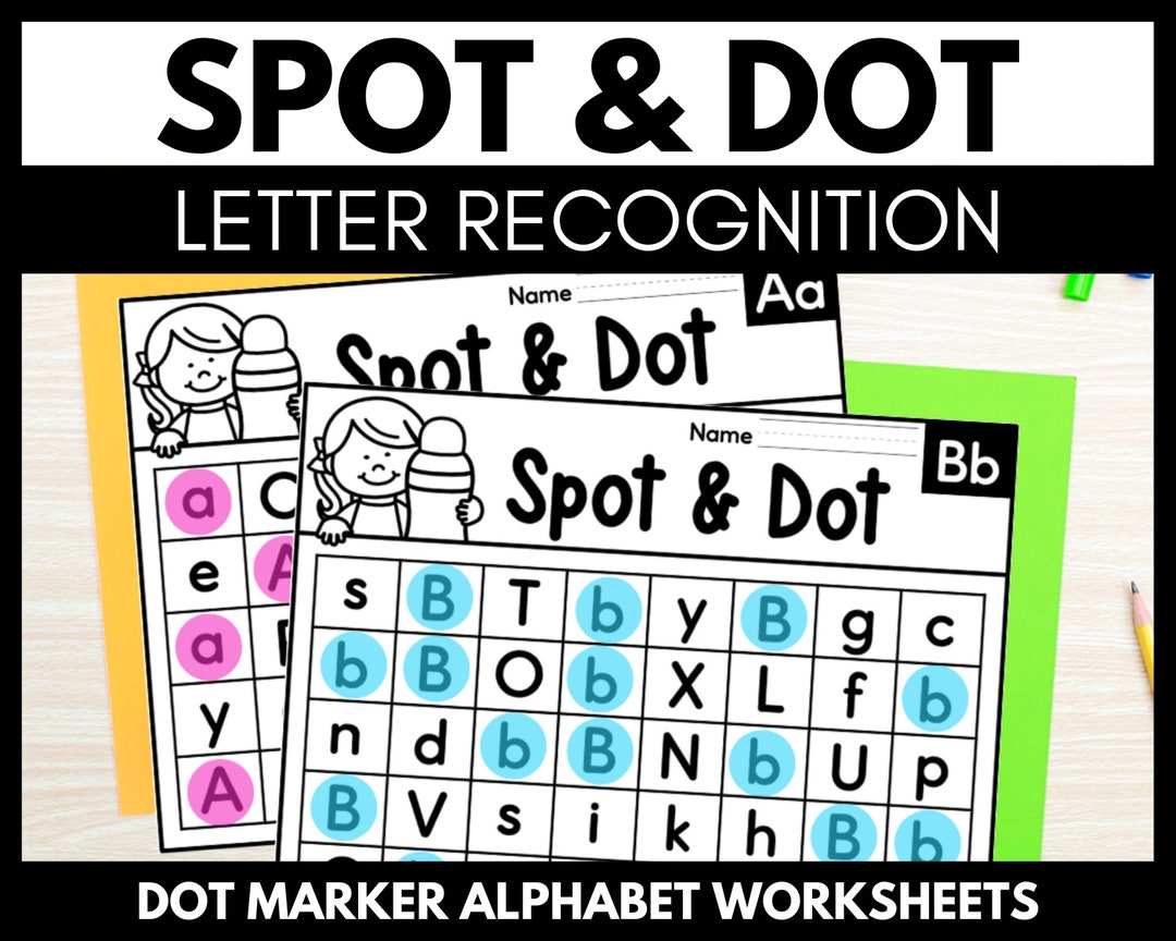 Letter Recognition Worksheets - Dot Marker Alphabet Pages - Etsy