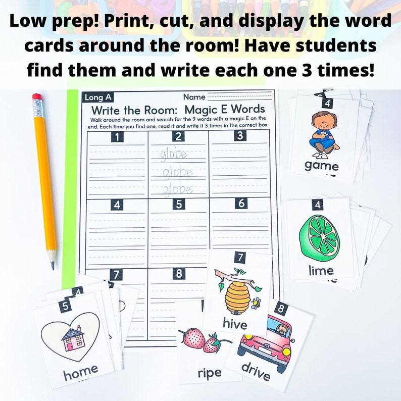 Write the Room Phonics Activities for Kindergarten CVC Words Blends ...