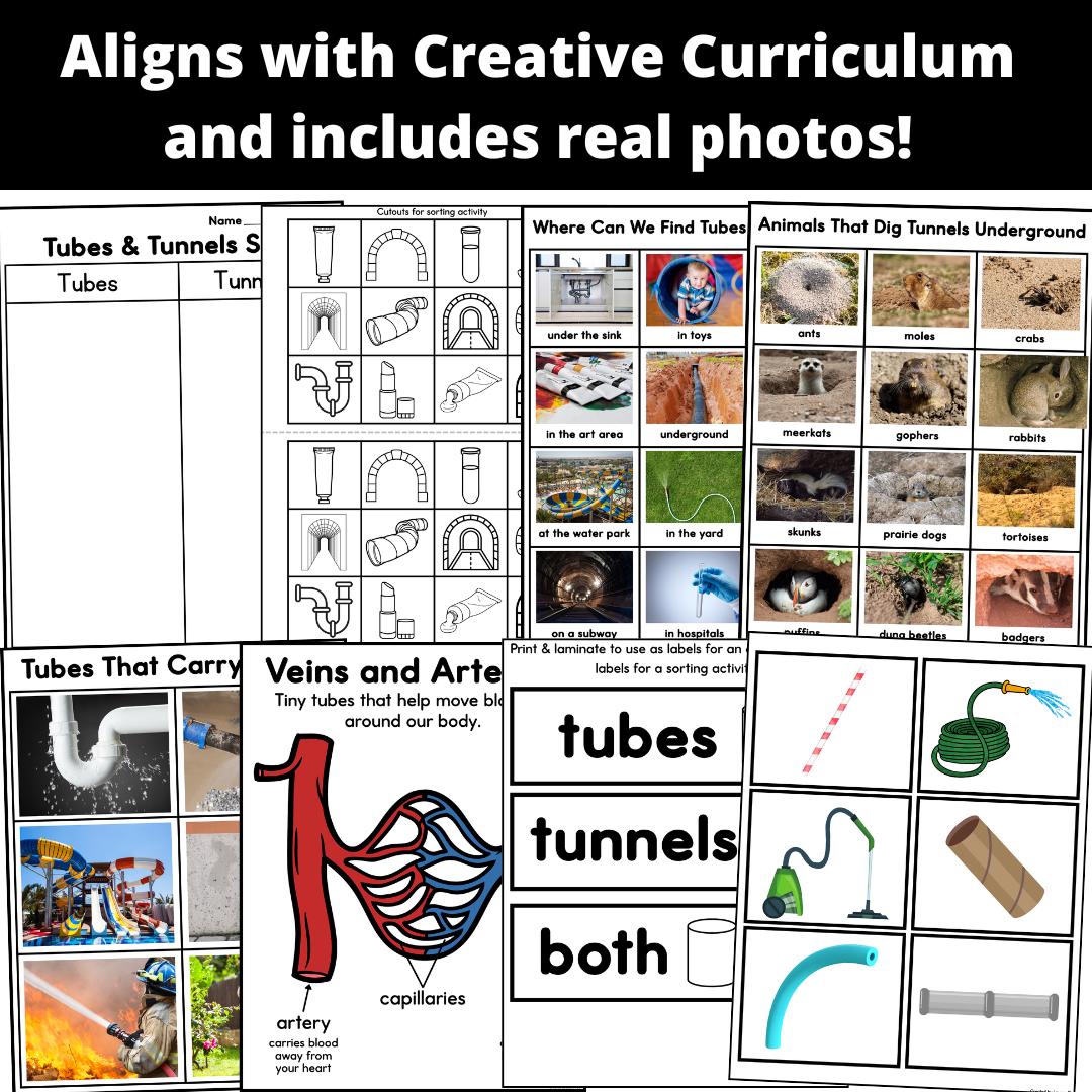 Creative Curriculum® Tubes and Tunnels Study | Pre-k Activities Bundle ...
