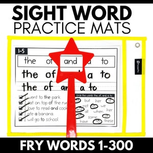 Sight Word Activities - Sight Word Practice Mats for Fry Words 1-300 ...