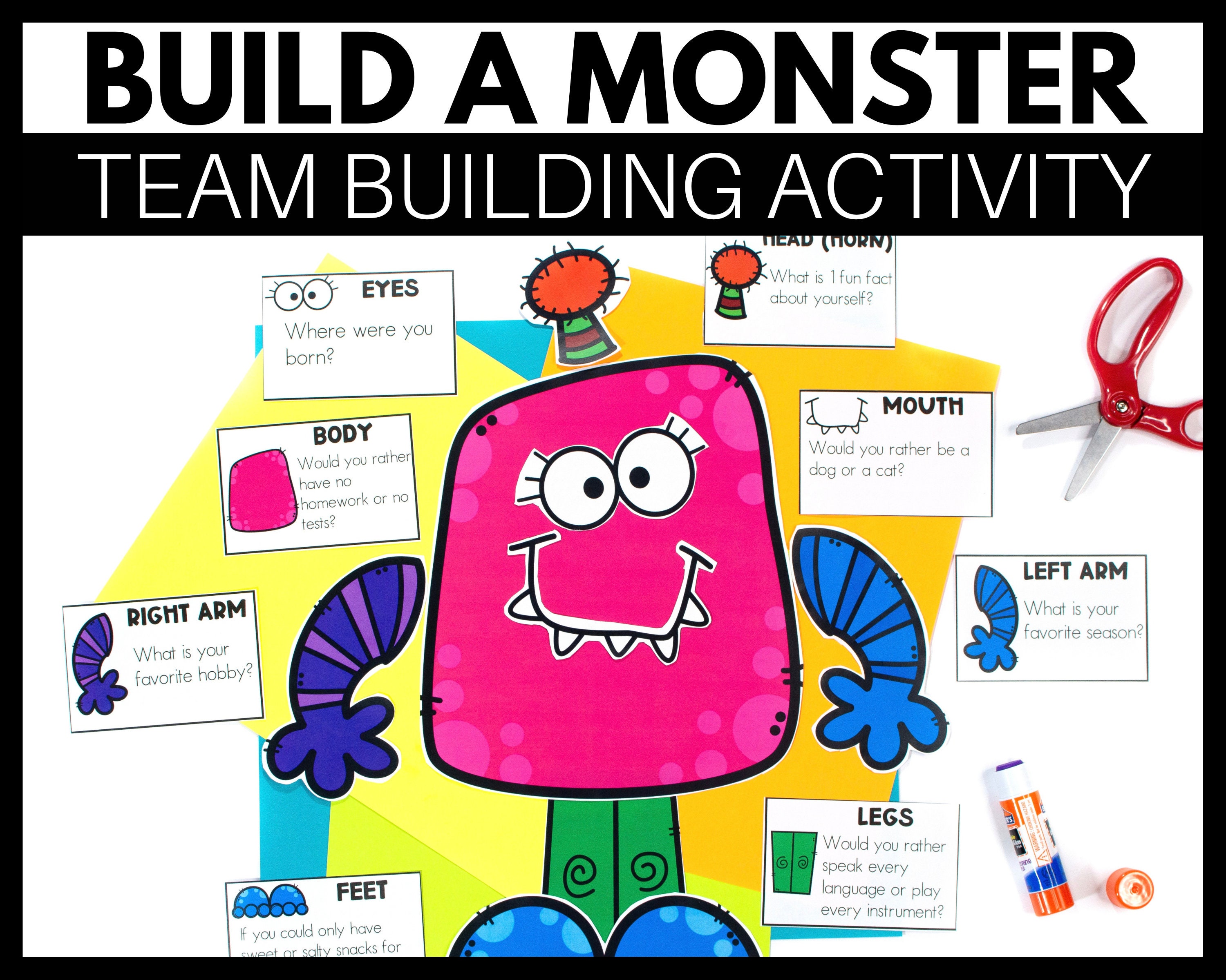 Team Building Activities - Getting to Know You Back to School - Build a ...