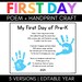 First Day of School Poem and Handprint Craft | Preschool, Pre-k ...