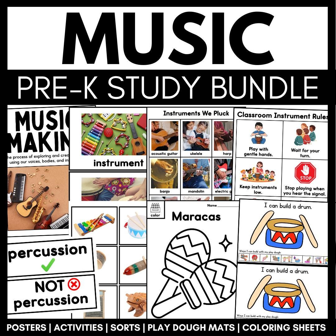 Creative Curriculum® Music Making Study | Pre-k Activities Bundle - Etsy