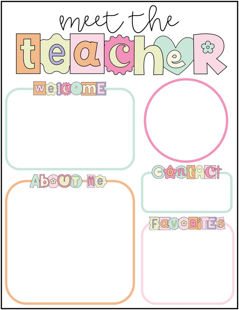 Meet the Teacher Retro Template Editable - Back to School - Etsy