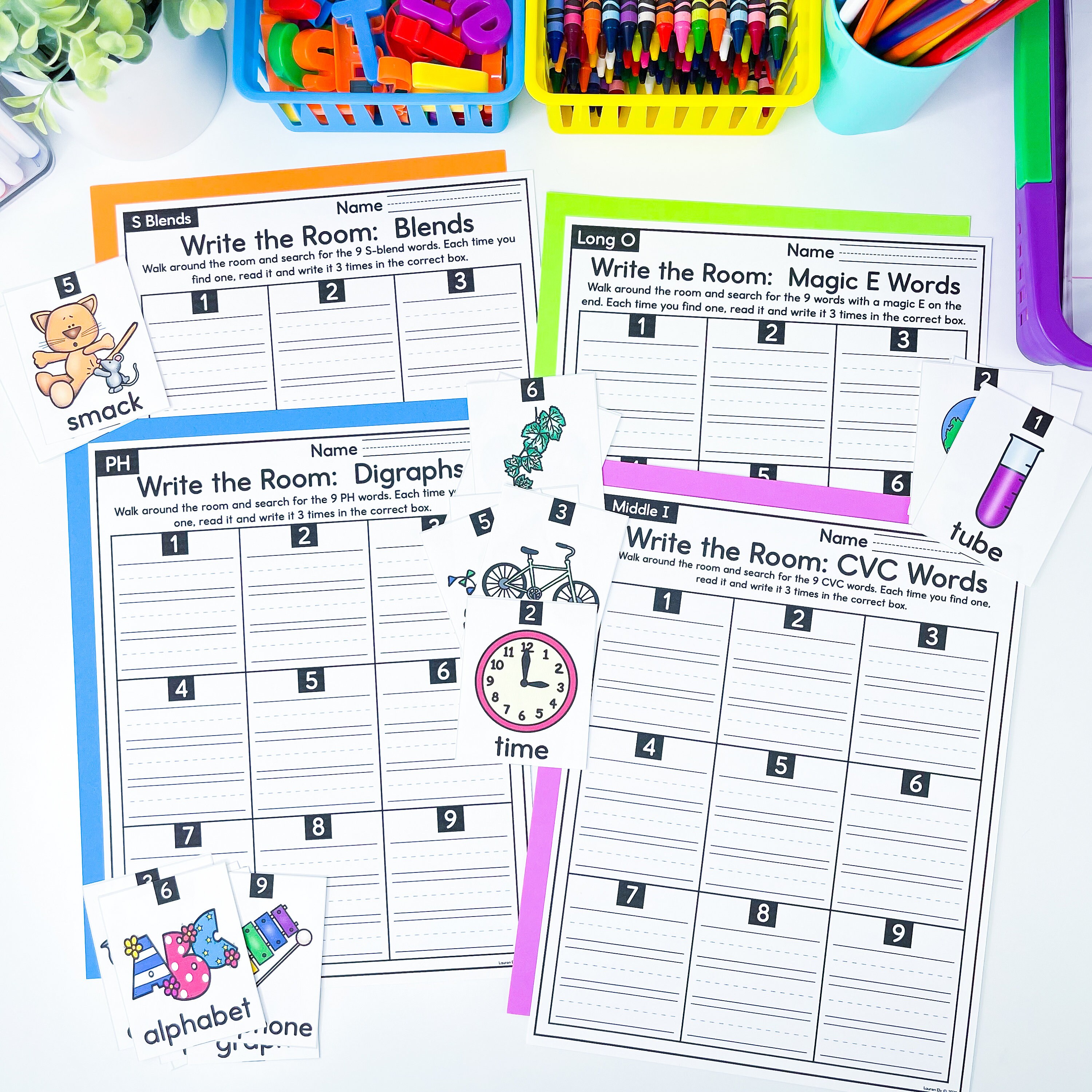 Kindergarten Literacy Centers BIG Bundle - Activities Games ...