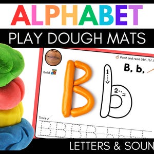 Letters and Sounds Play Dough Mats - Uppercase and Lowercase Alphabet ...