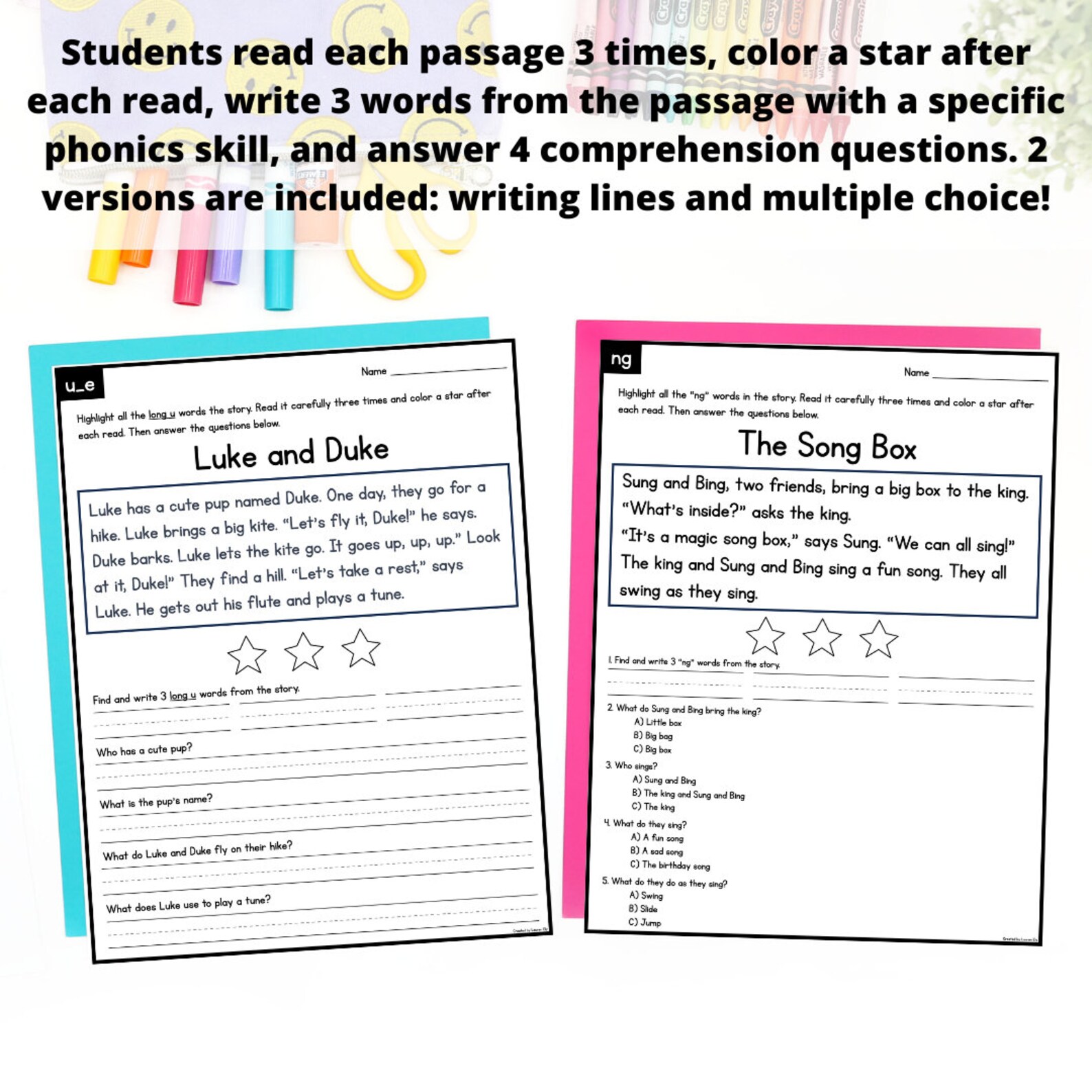 Decodable Passages With Comprehension Questions - Science of Reading ...