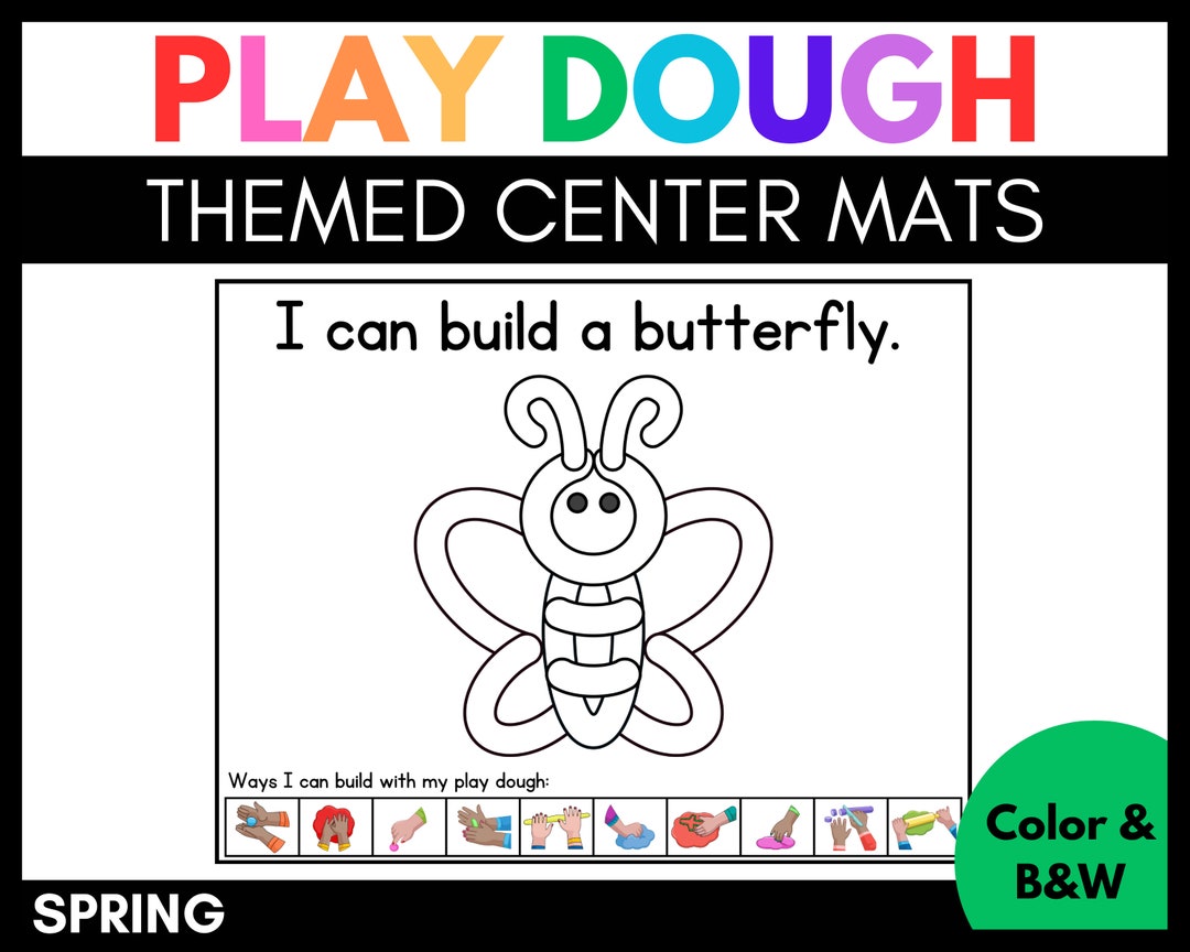 Spring Themed Play Dough Mats for Pre-k and Kindergarten - Etsy