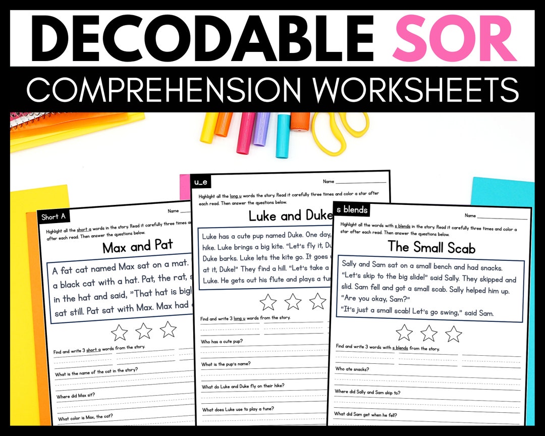 Decodable Passages With Comprehension Questions Science of Reading ...