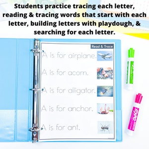 Letter Recognition Worksheets for Binder - Alphabet Activities - Etsy