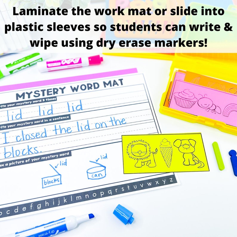 CVC Words - Mystery Word Activity for Kindergarten Literacy Centers - Etsy