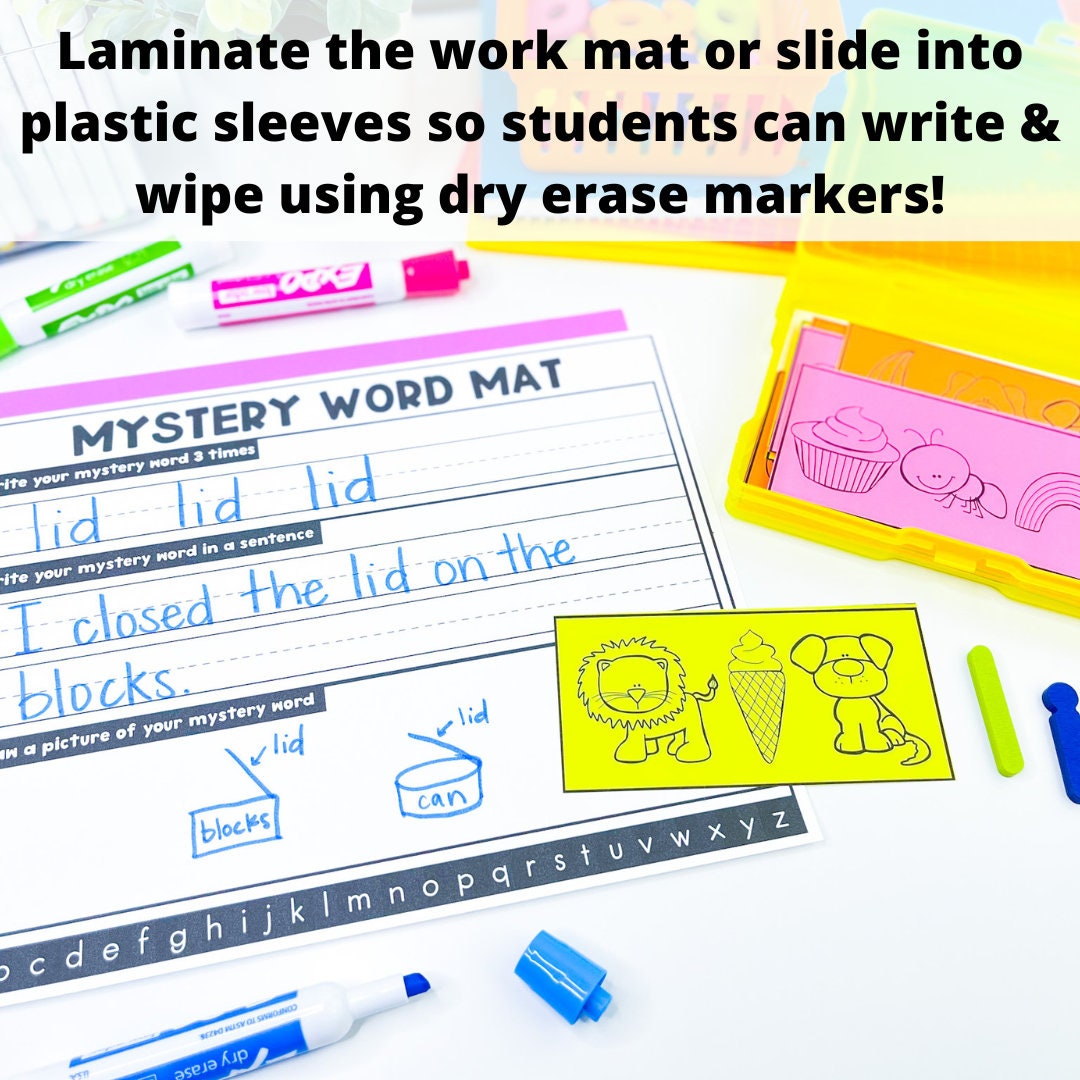 CVC Words - Mystery Word Activity for Kindergarten Literacy Centers - Etsy