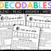 Decodable Passages With Blending, Comprehension and Writing Practice ...