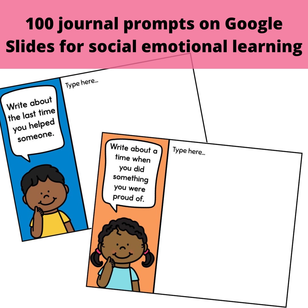 Social Emotional Learning Journal Prompts - 100 Digital Prompts - Etsy