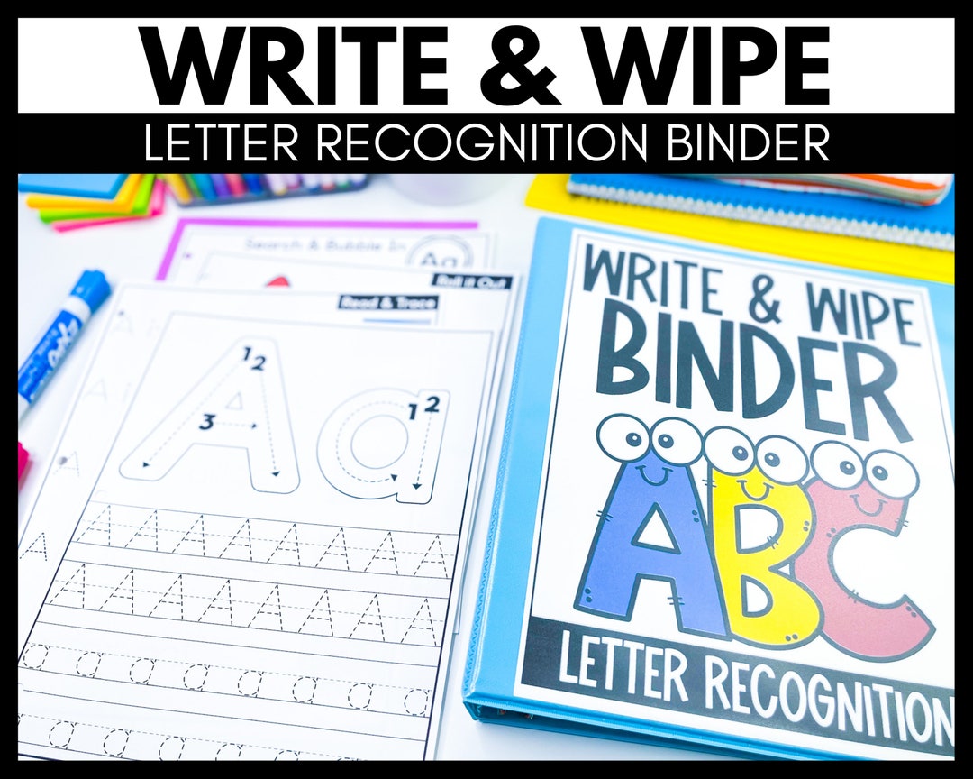Letter Recognition Worksheets for Binder - Alphabet Activities - Etsy