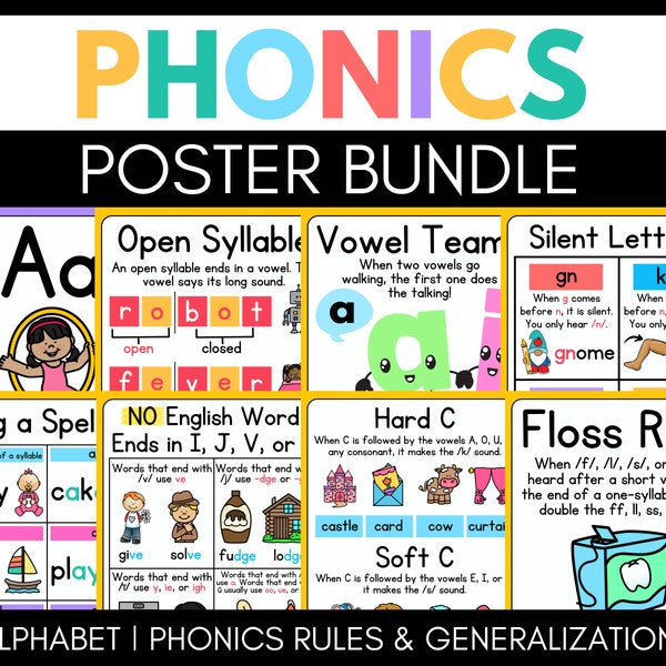 Phonics Poster - Etsy