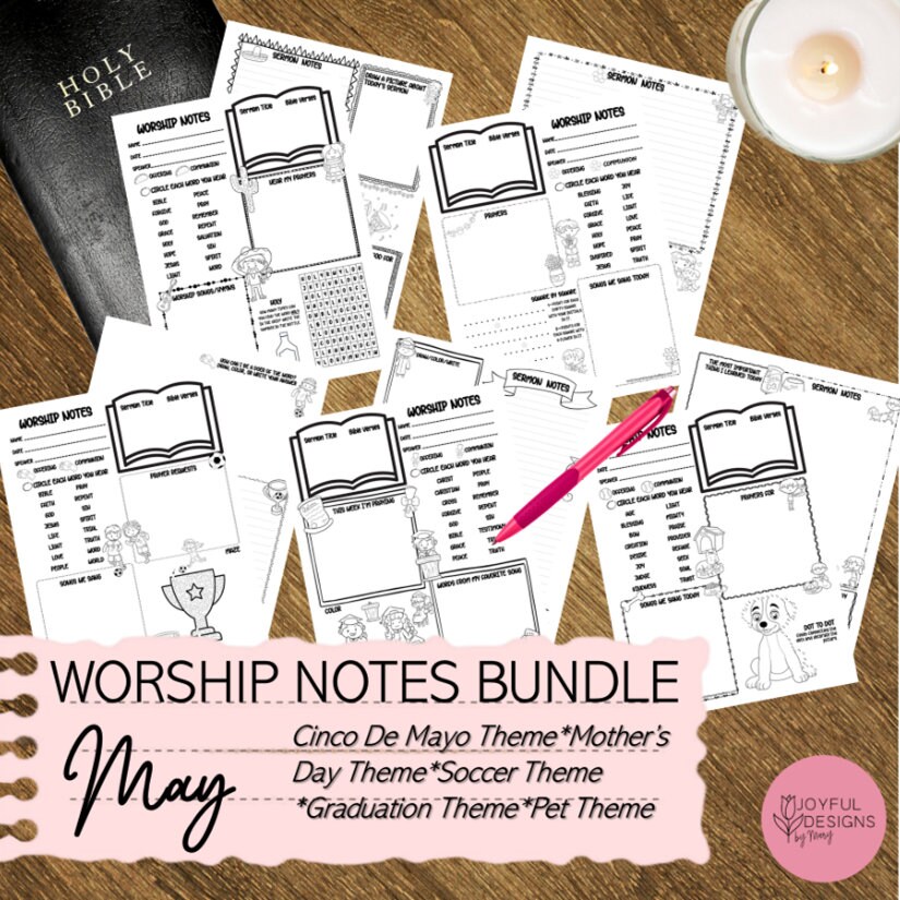 Worship Notes Bundle: May - Etsy