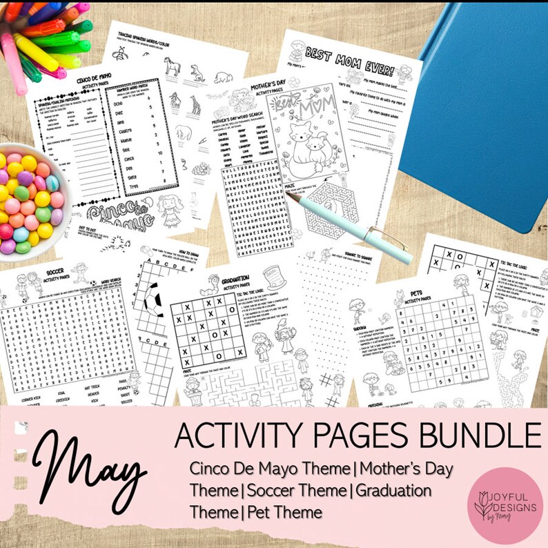 May Activity Pages BUNDLE - Etsy