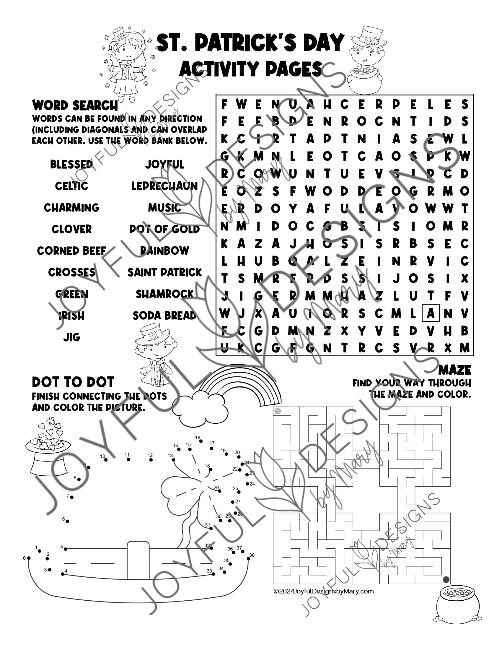 March Activity Pages BUNDLE - Etsy