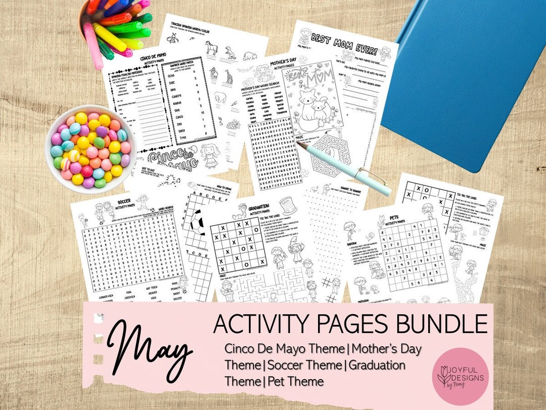 May Activity Pages BUNDLE - Etsy