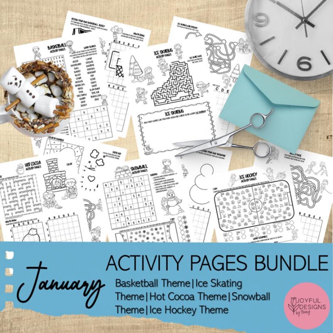 JANUARY Activity Page Bundle - Etsy