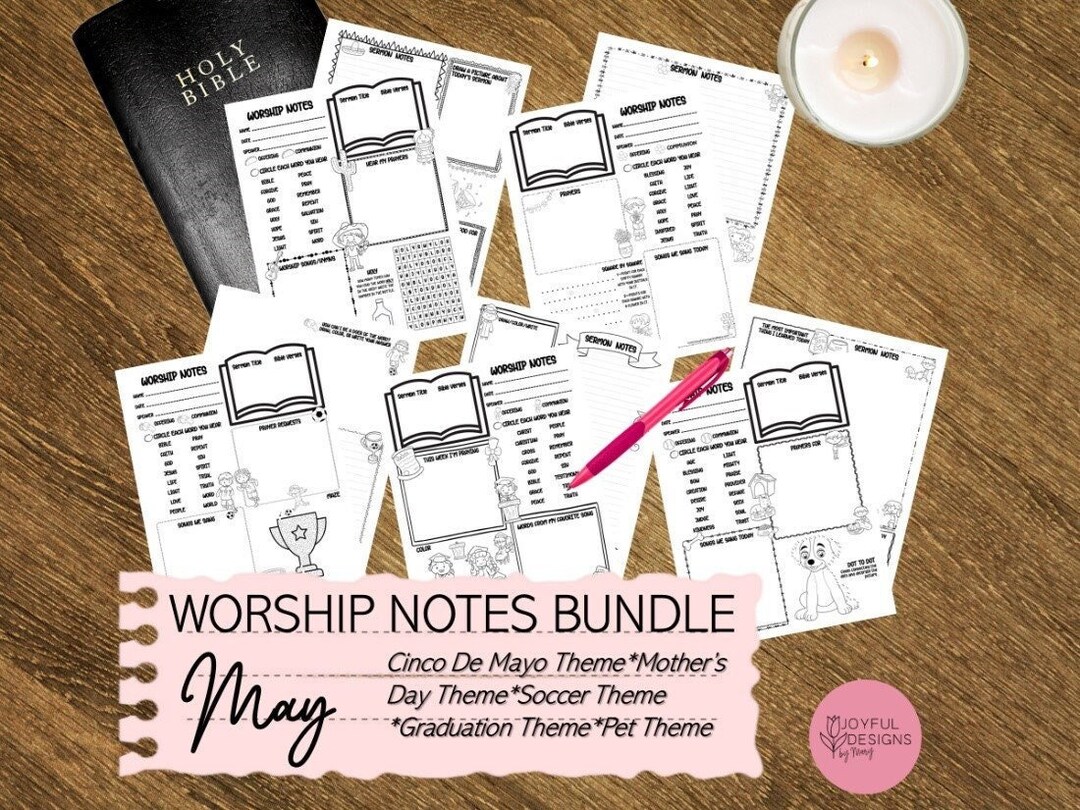 Worship Notes Bundle: May - Etsy