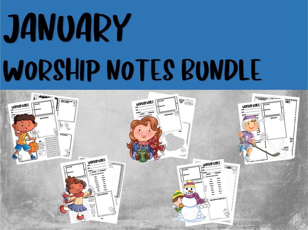 JANUARY Worship Notes Bundle - Etsy