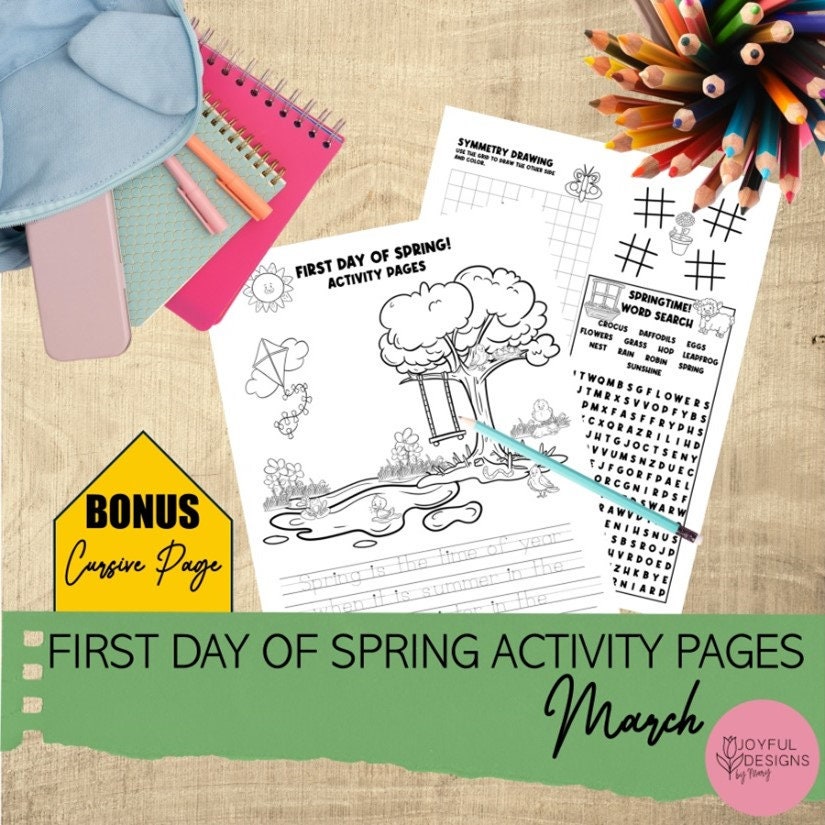 March Activity Pages BUNDLE - Etsy