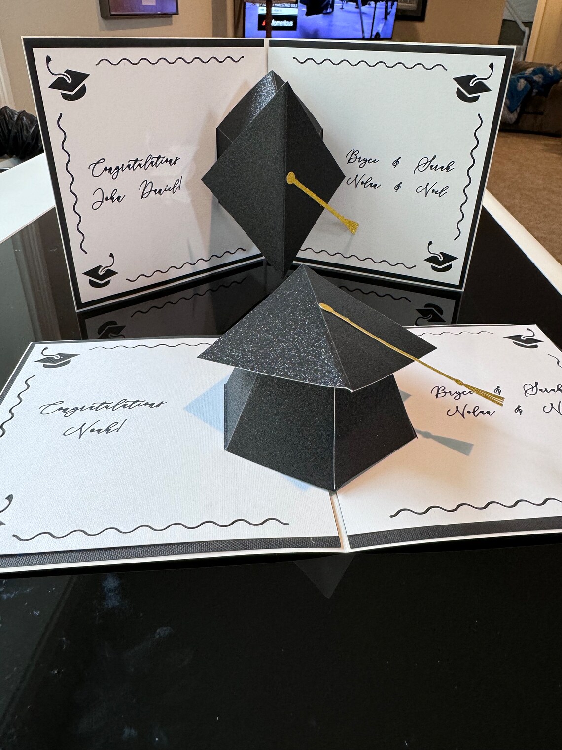 Pop up Graduation Hat Card Graduation Card Congratulations Mortar Board ...
