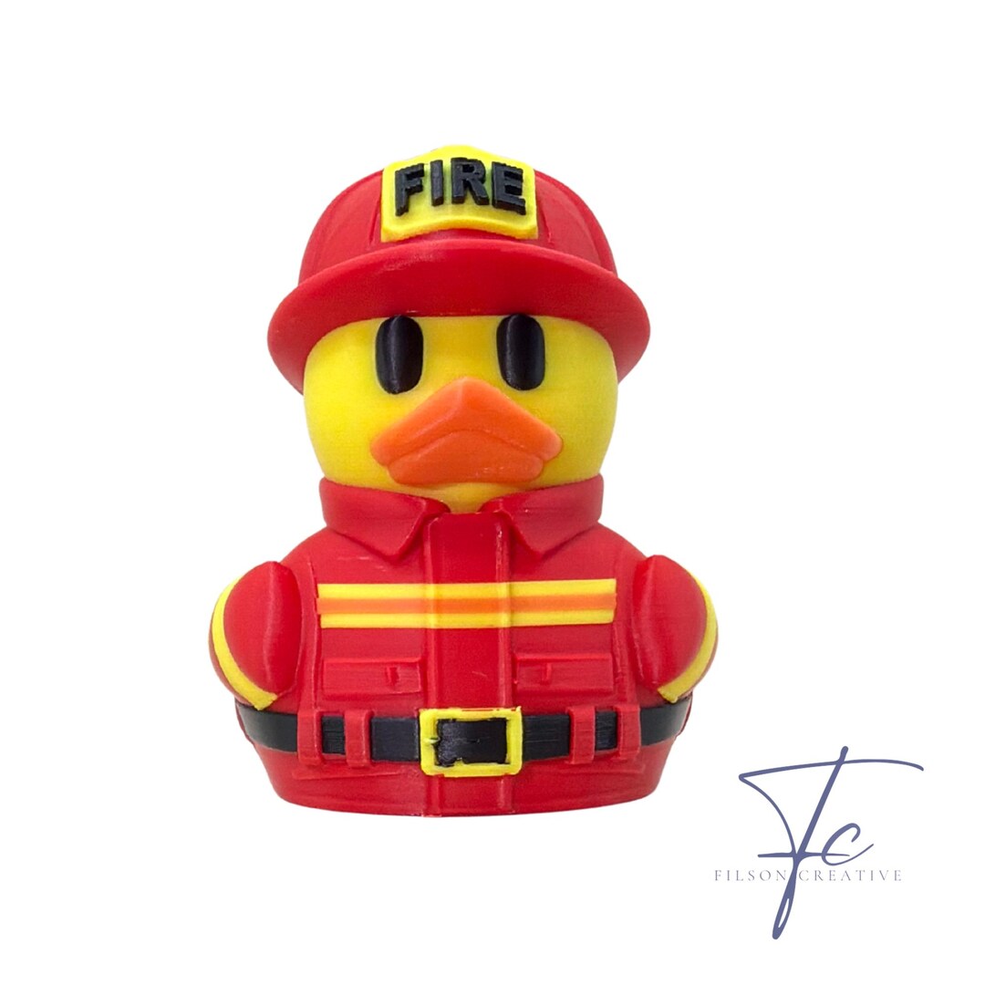 Firefighter Jeep Duck | 3D Printed First Responder Gift - Etsy