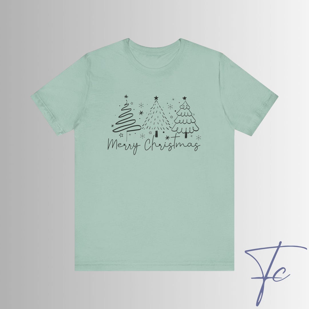 Merry Christmas Tree Tee Cute Christmas Shirt Holiday Shirt Christmas ...