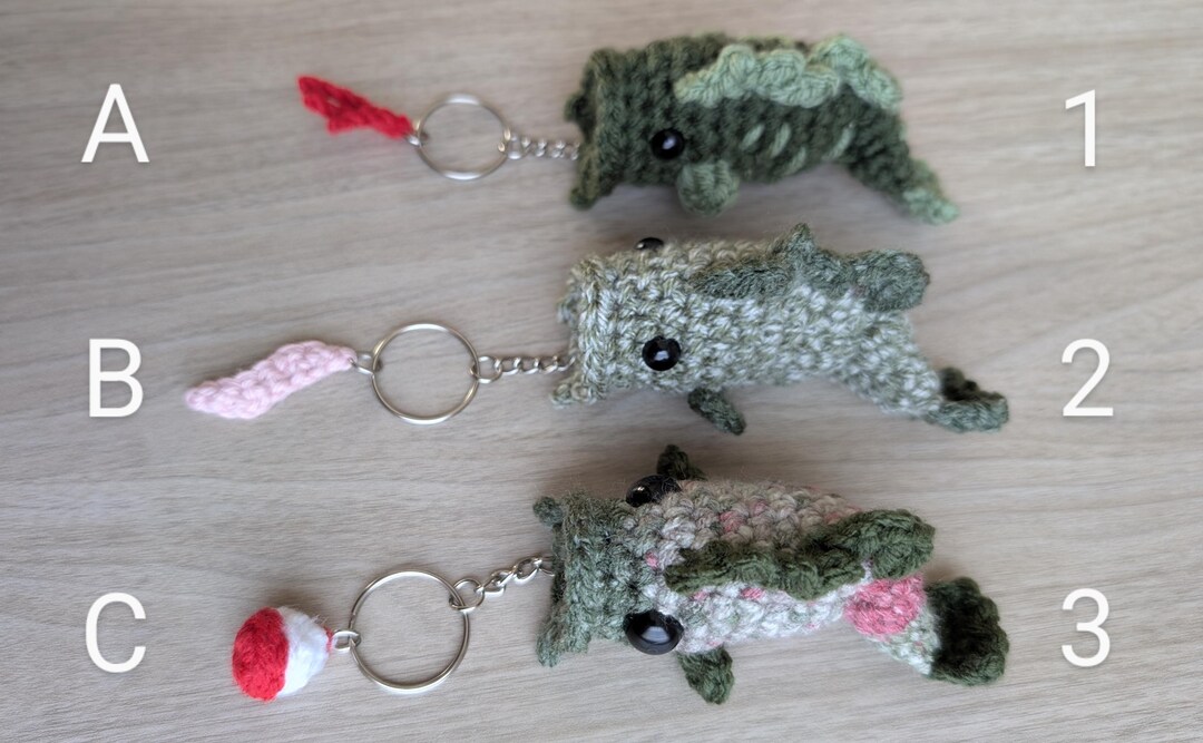 Bass N' Charm Amigurumi Keychain - Etsy