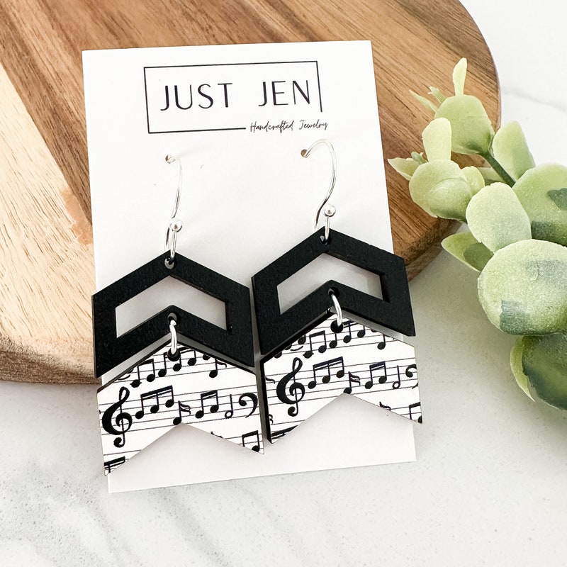 Music Note Earrings - Etsy