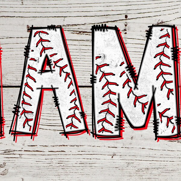 Baseball Letters - Etsy