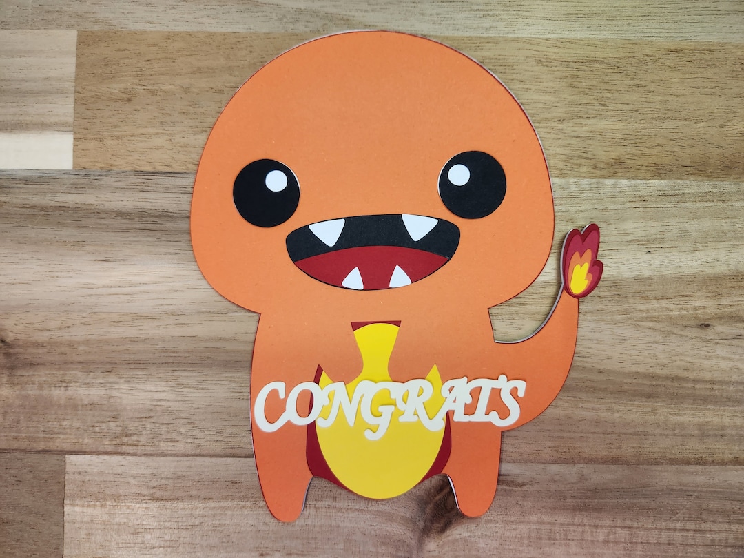 Pokemon Congratulations Card - Charmander - Etsy