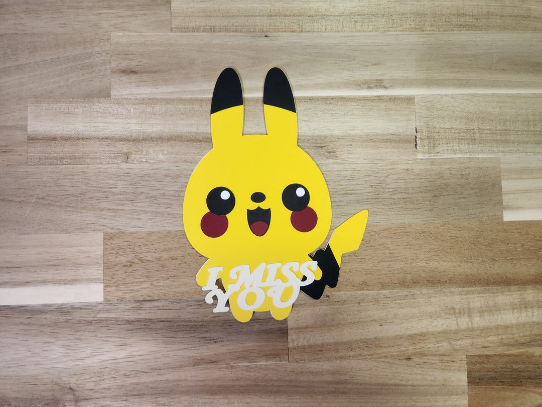 Pokemon I Miss You Card - Pikachu - Etsy