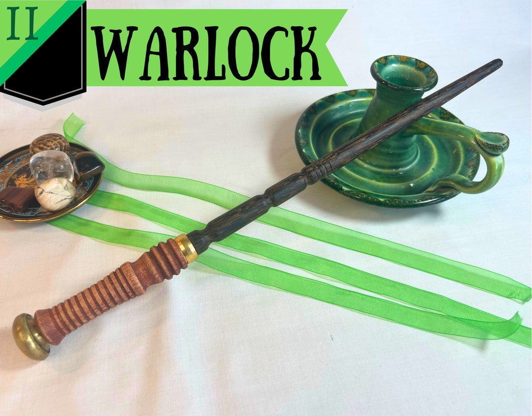 The Mystery Magic Wand Handmade Black Palm and Sycamore With Brass - Etsy