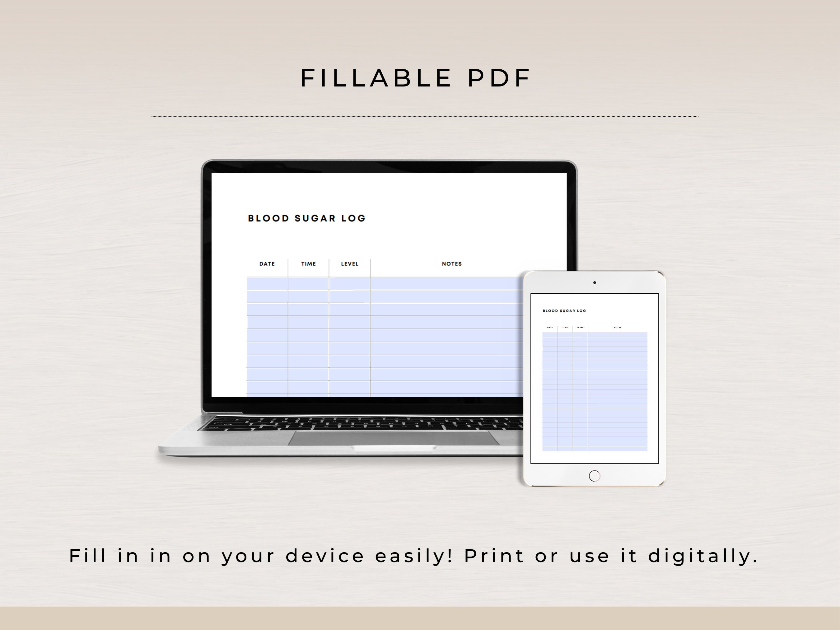 Blood Sugar Tracker, Diabetes Printable, Diabetic Planner, Blood ...