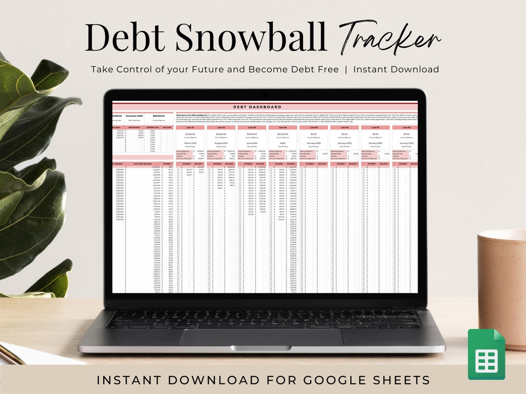 Debt Snowball Spreadsheet, Savings Tracker, Snowball Calculator ...