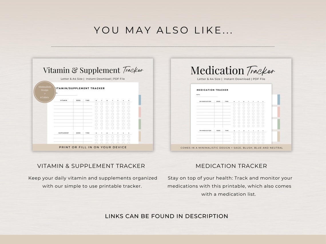 Migraine Tracker Printable, Chronic Pain Tracker, Migraine Log ...