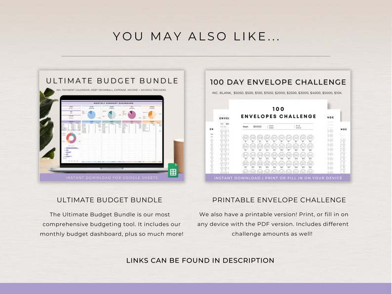 100 Day Envelope Challenge Spreadsheet, Digital Saving Challenge, 5050 ...