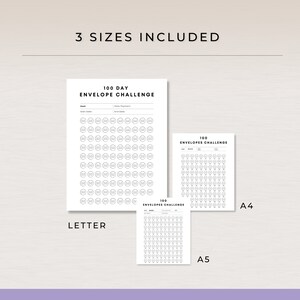 100 Day Envelope Challenge Printable, Saving Challenge, 10k in 100 Days ...