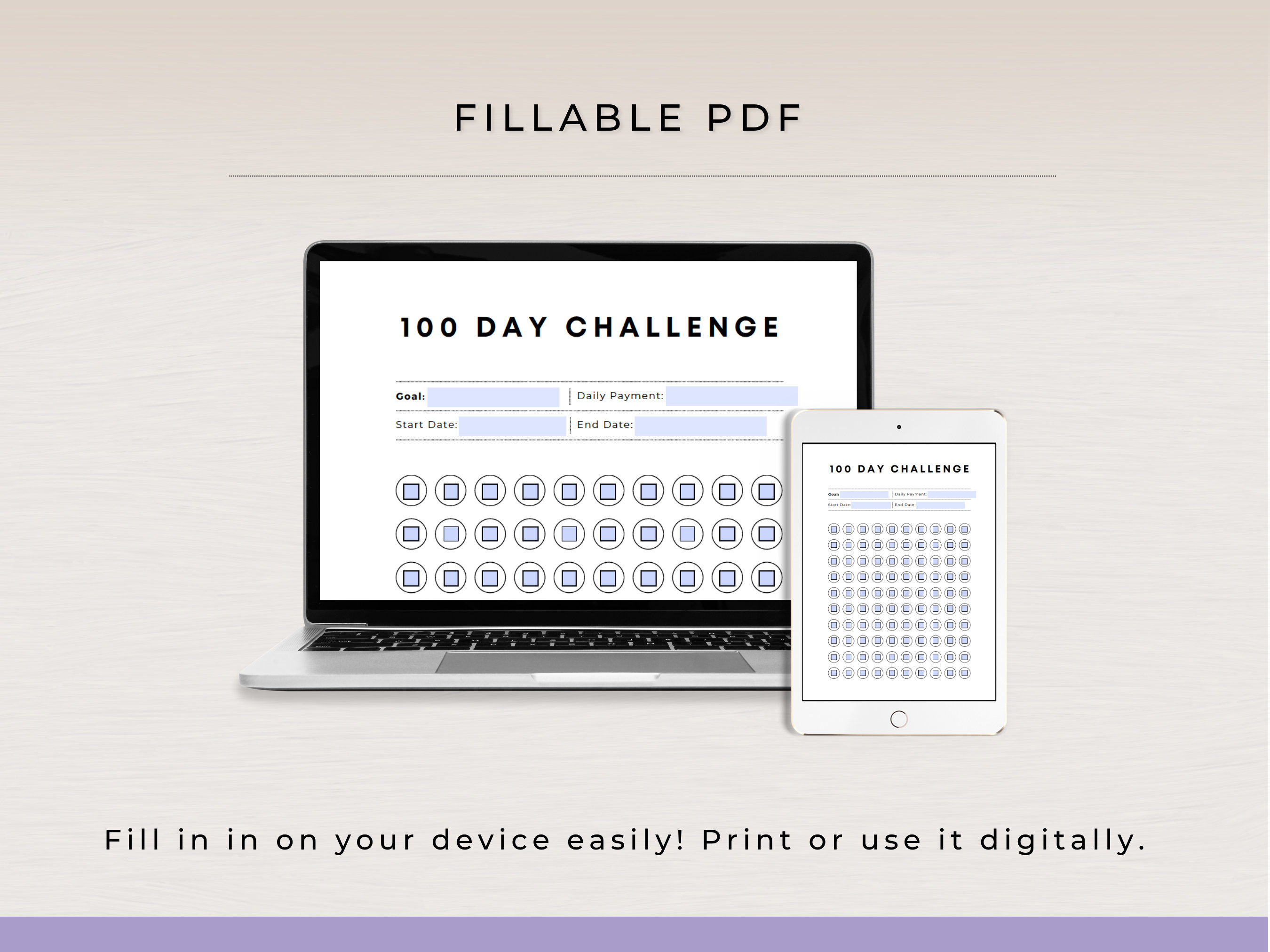 100 Day Savings Challenge Printable, 50k Saving Challenge, 20k in 100 ...