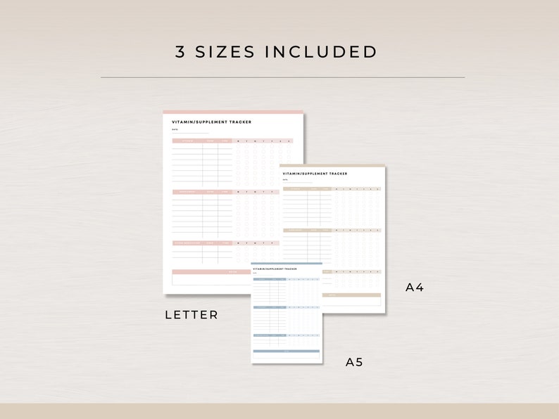 Supplement and Vitamin Tracker Printable, Supplement List, Daily ...