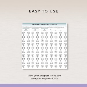 100 Day Envelope Challenge Spreadsheet, Digital Saving Challenge, 5050 ...