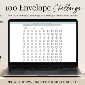 100 Day Envelope Challenge Spreadsheet, Digital Saving Challenge, 5050 ...